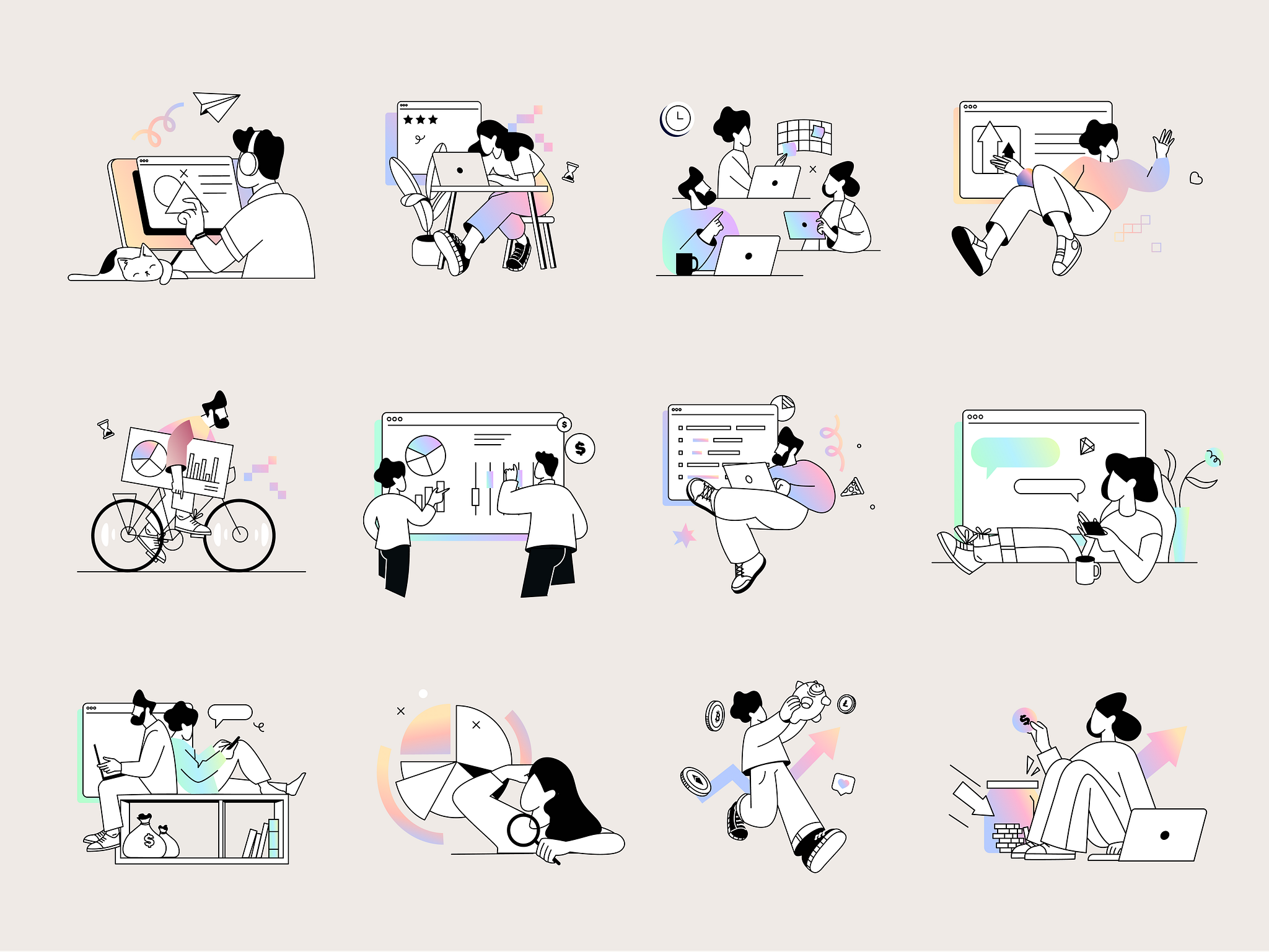 Business set by Taras Migulko for Emote on Dribbble