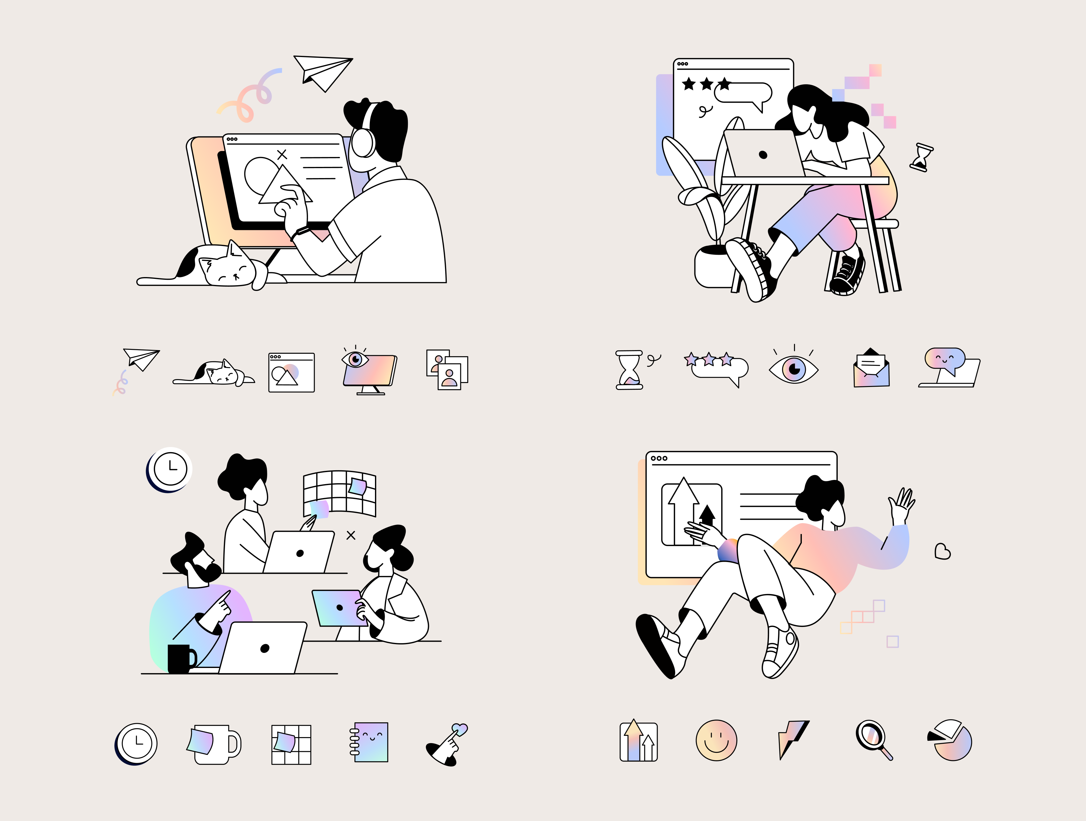 Business set by Taras Migulko for Emote on Dribbble