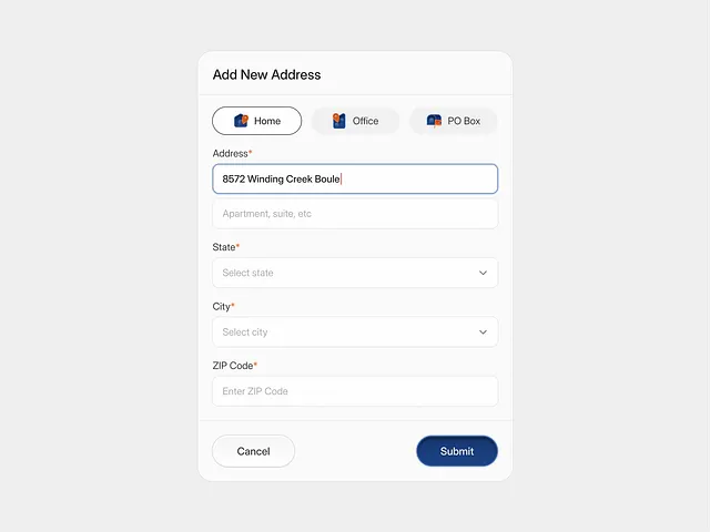 Browse thousands of Address Form images for design inspiration | Dribbble