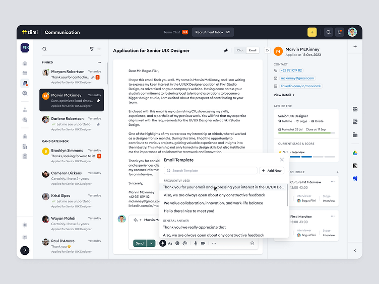 Tiimi: Recruitment Inbox for SaaS HR Management Platforms by Bagus ...