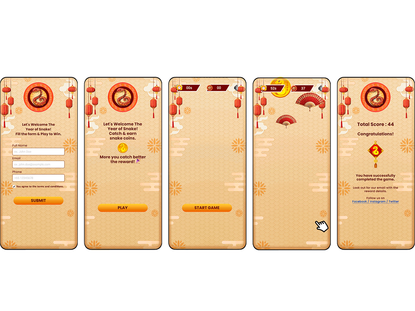 Catch the falling object : CNY Campaign by Vouchermatic on Dribbble