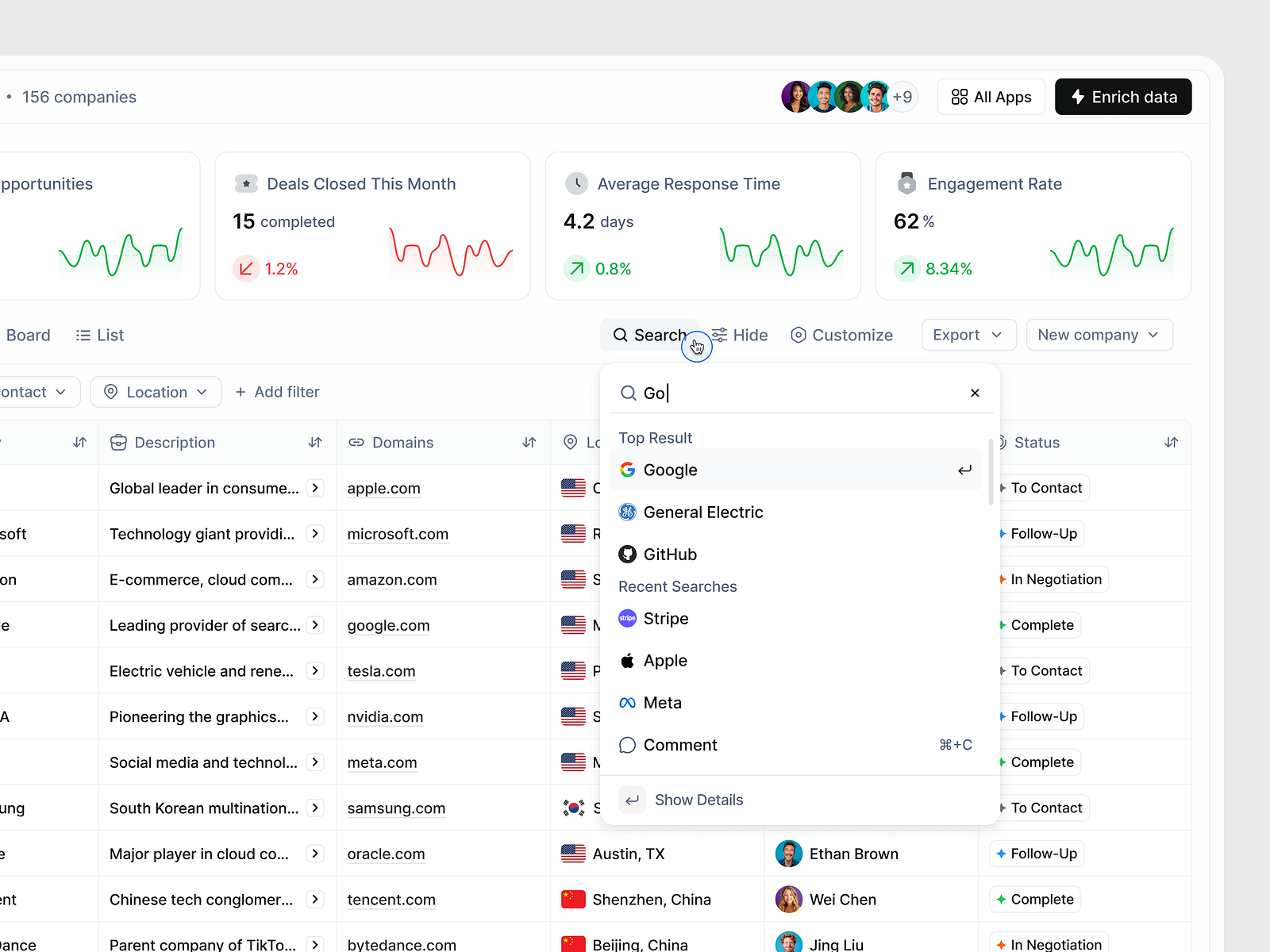 Search Function [Data Table] by Dmitry Sergushkin on Dribbble