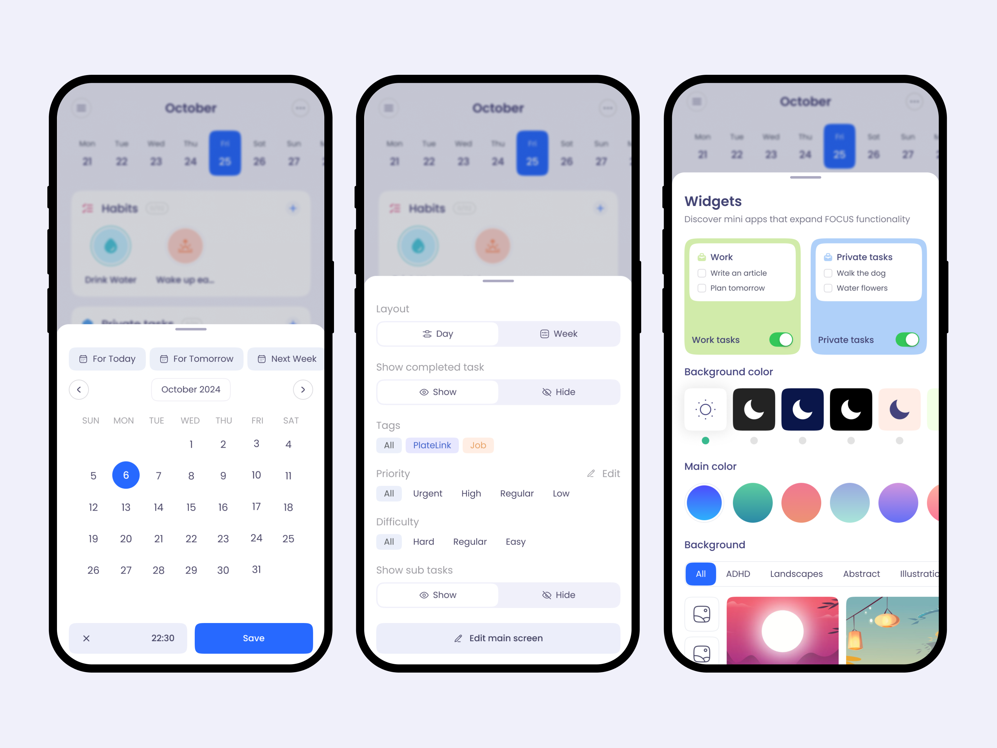 Day Planner Mobile App - Widgets & Calendar Modal by Amirul Islam on ...