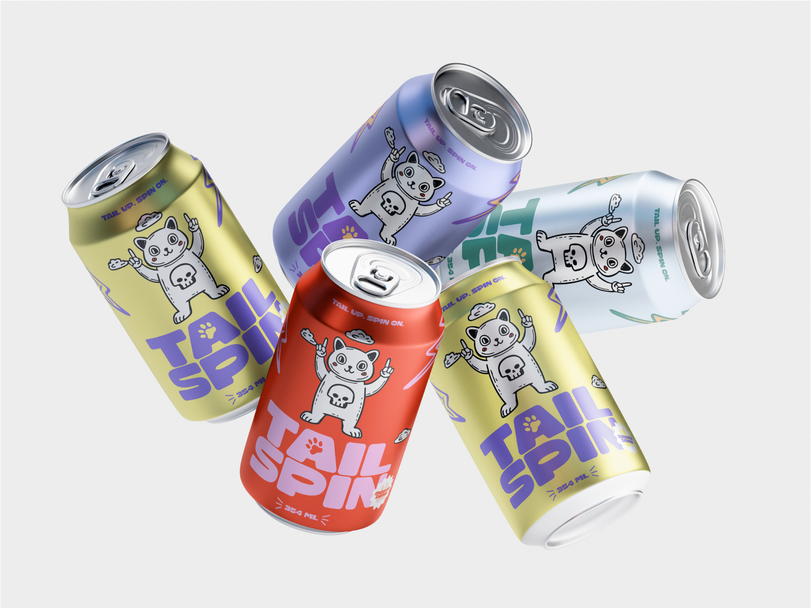 TailSpin: Playful Energy Drink Branding by Aji on Dribbble