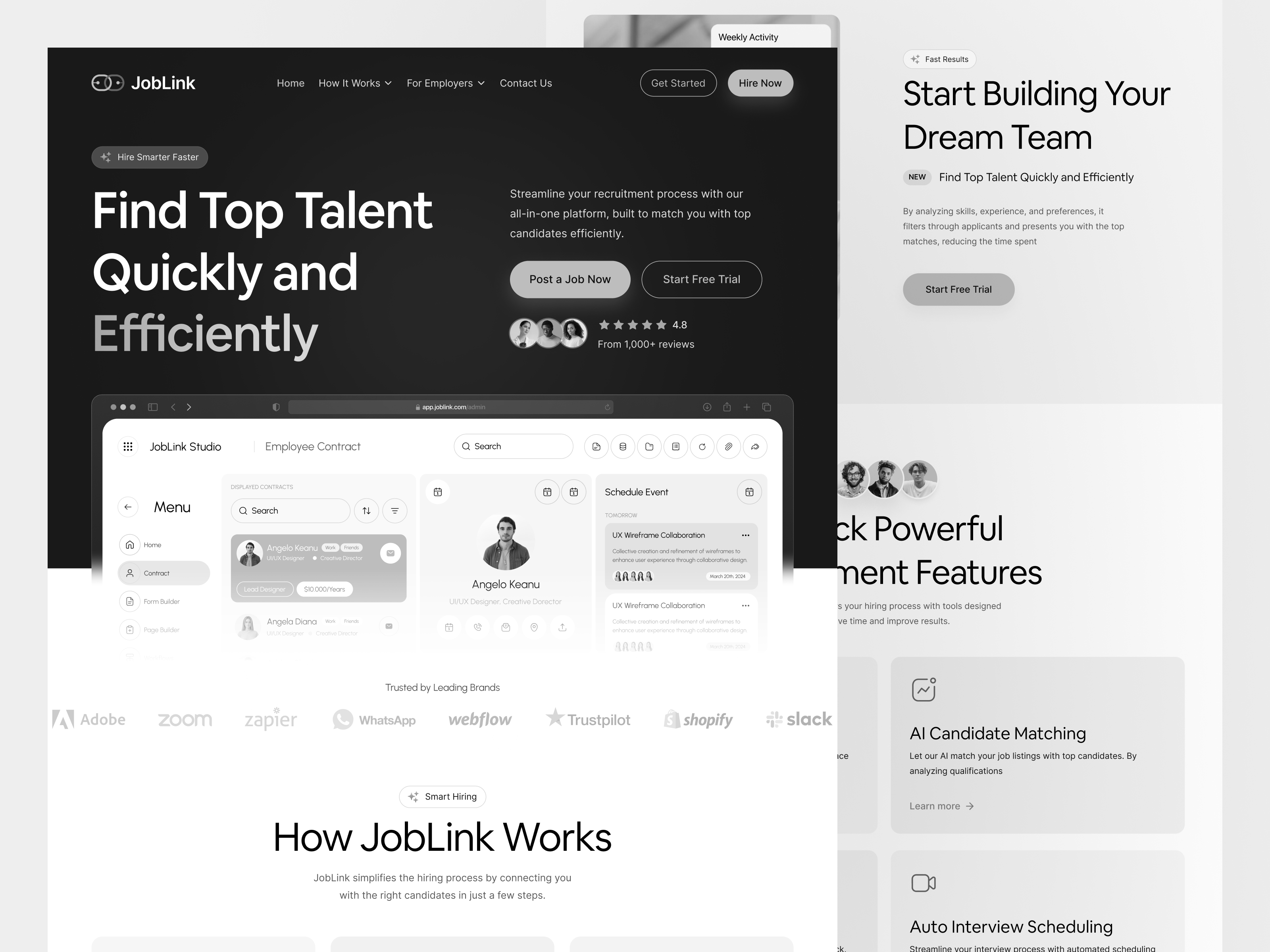 JobLink- Hiring Platform Landing Page by Fahema Yesmin on Dribbble