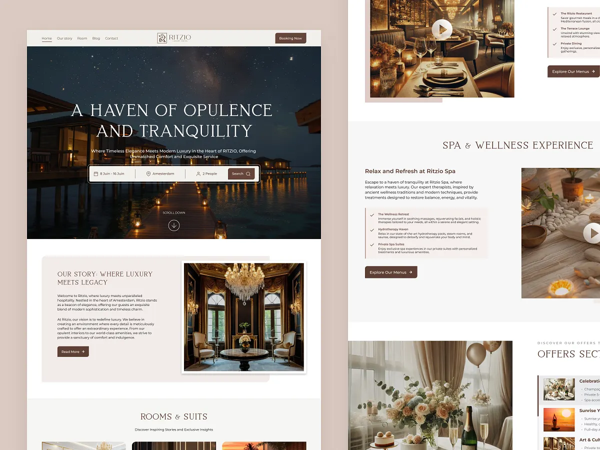 Browse thousands of Luxury Hotel Landing Page images for design ...