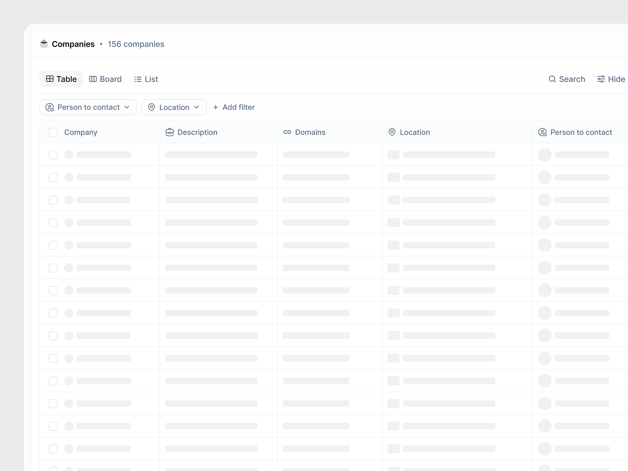 Table Loading Skeleton by Dmitry Sergushkin on Dribbble