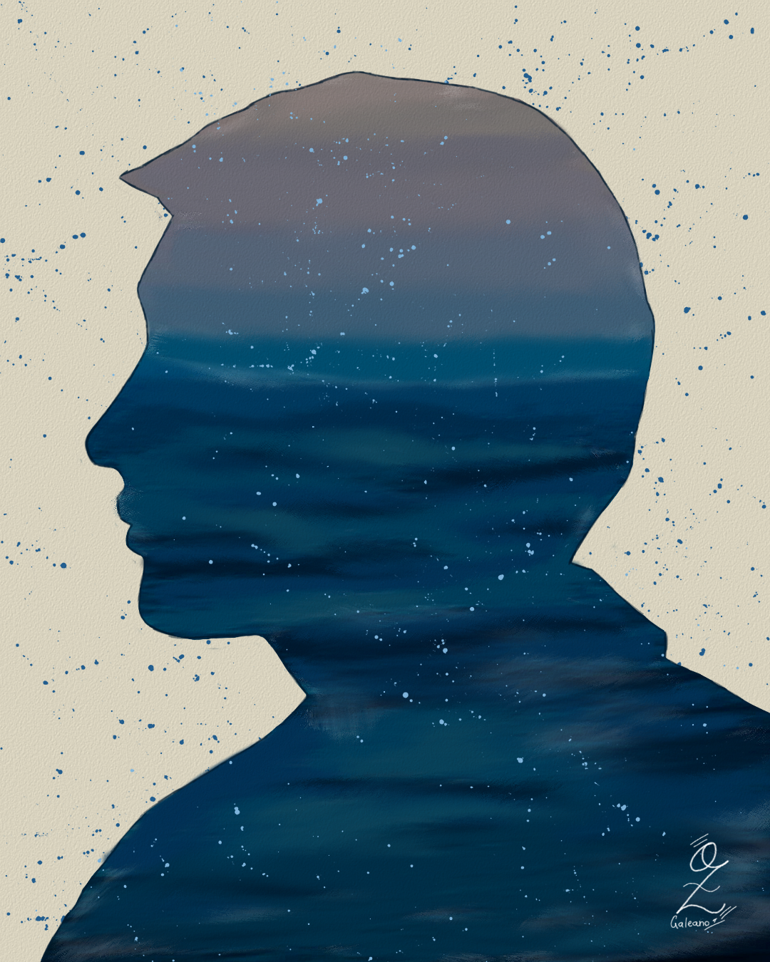 Side Face Landscape Illustration by Oz Galeano by Oz Galeano on Dribbble