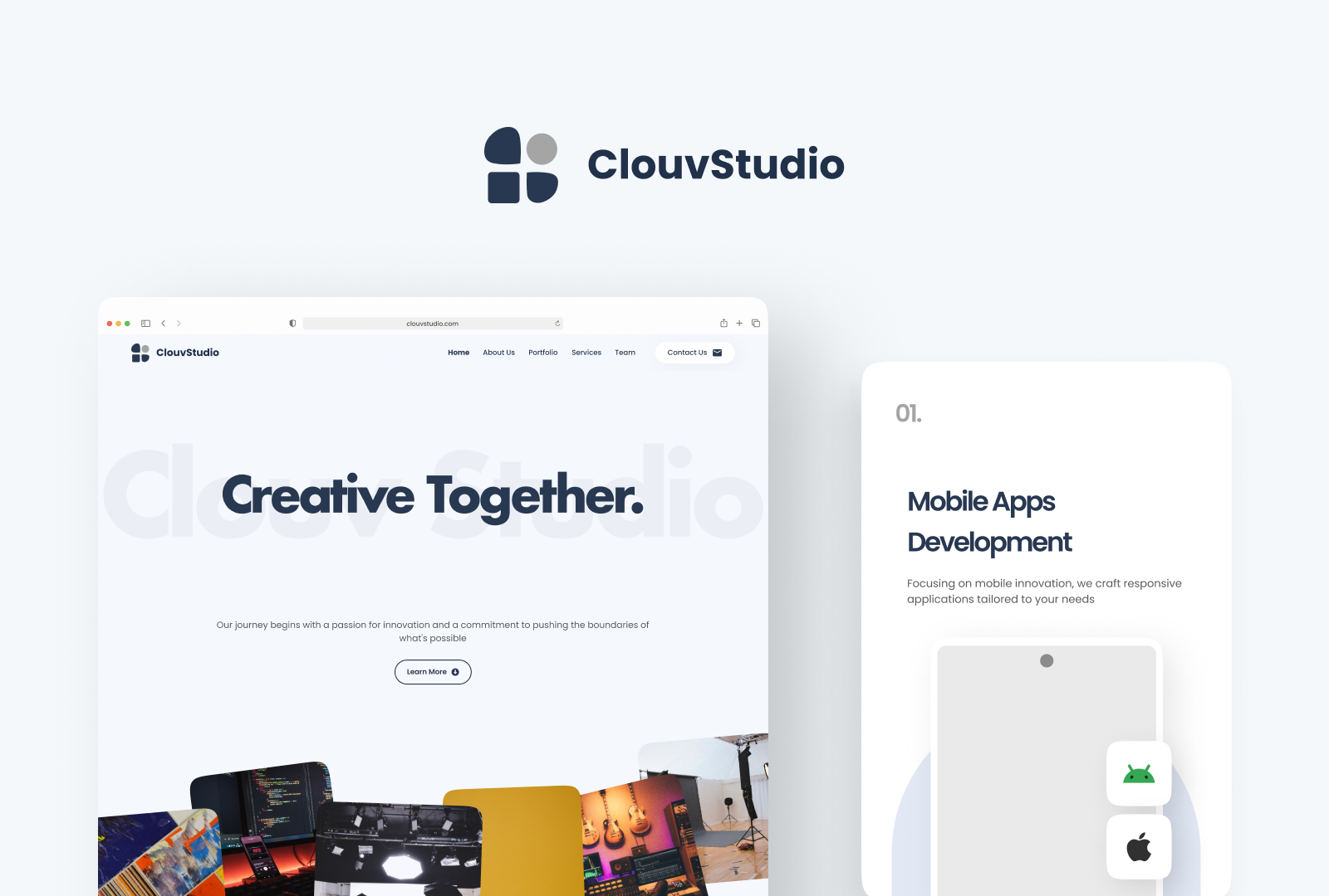 Landing Page Website Company Profile for Clouv Studio by Kuncoro Manik ...