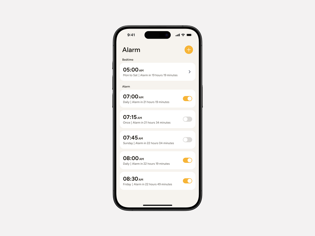 Alarm clock UI Design by Pedro Reyes on Dribbble