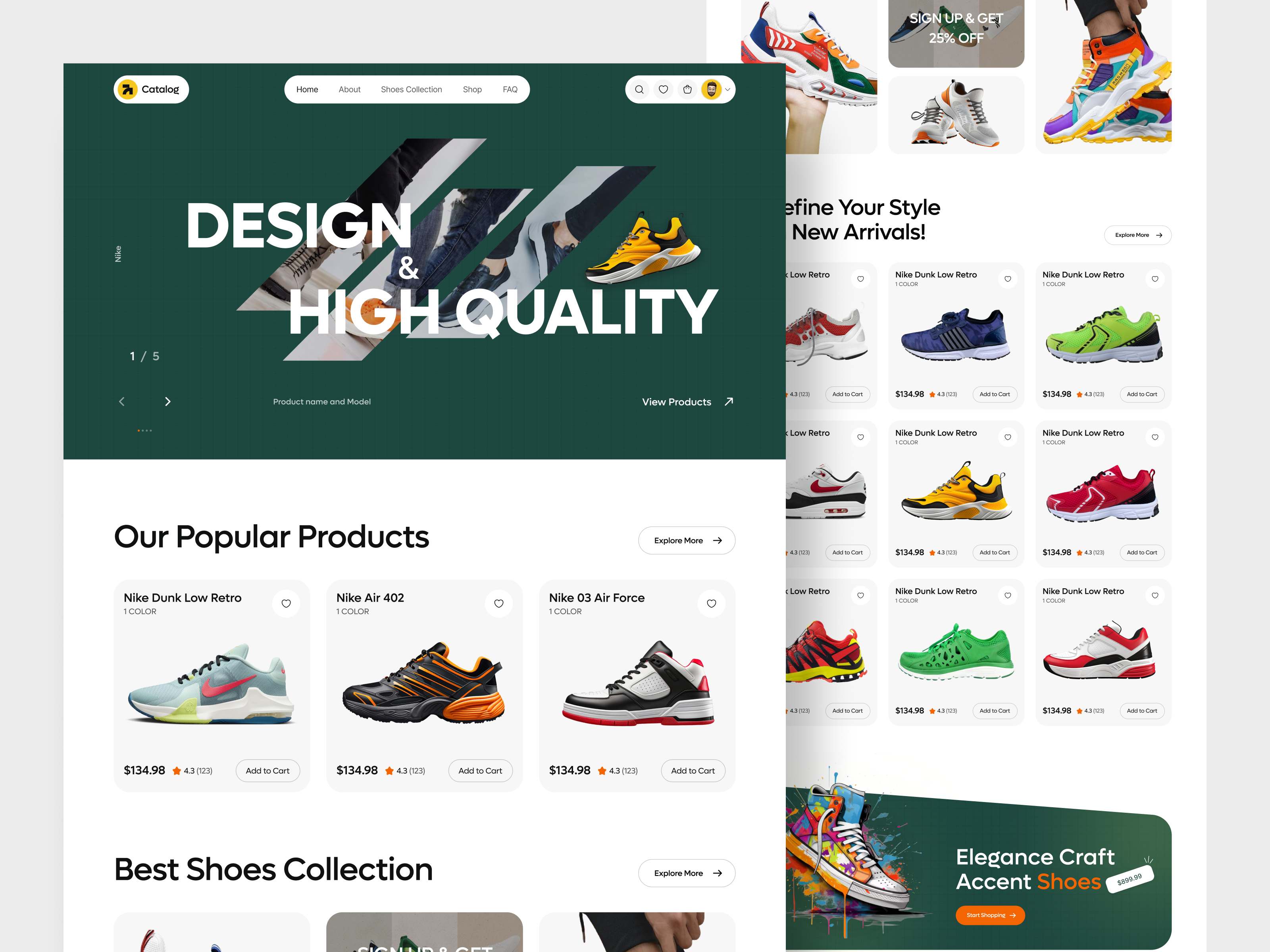 Shoes Website Design designs, themes, templates and downloadable ...