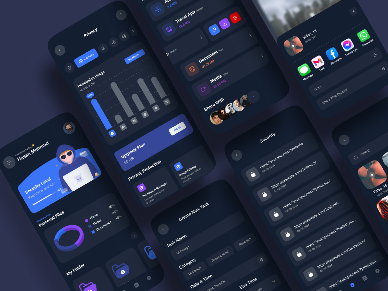 Protect - Data Privacy Manager App by Hasan Mahmud on Dribbble