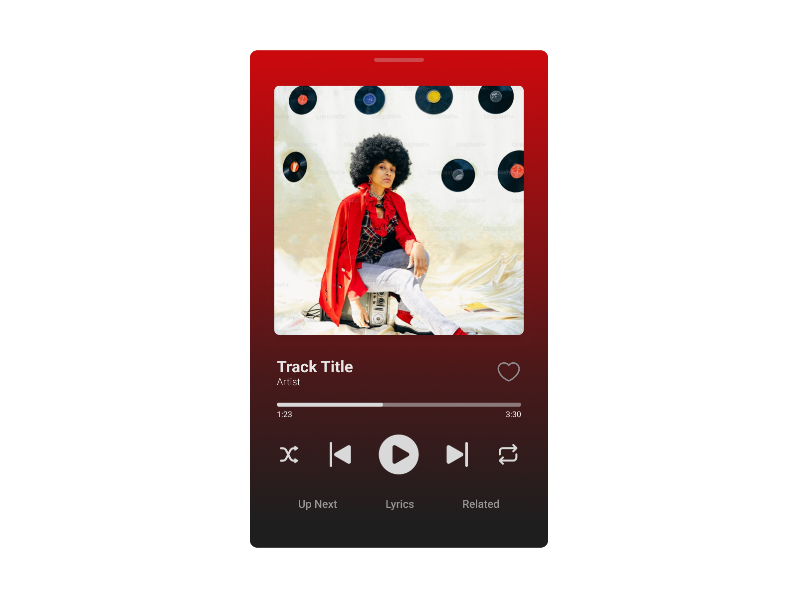 Prompt: Generic music player with the regular playback feature by ...