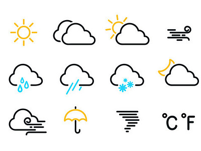 All Weather Icons Design by Olivia Wolt on Dribbble