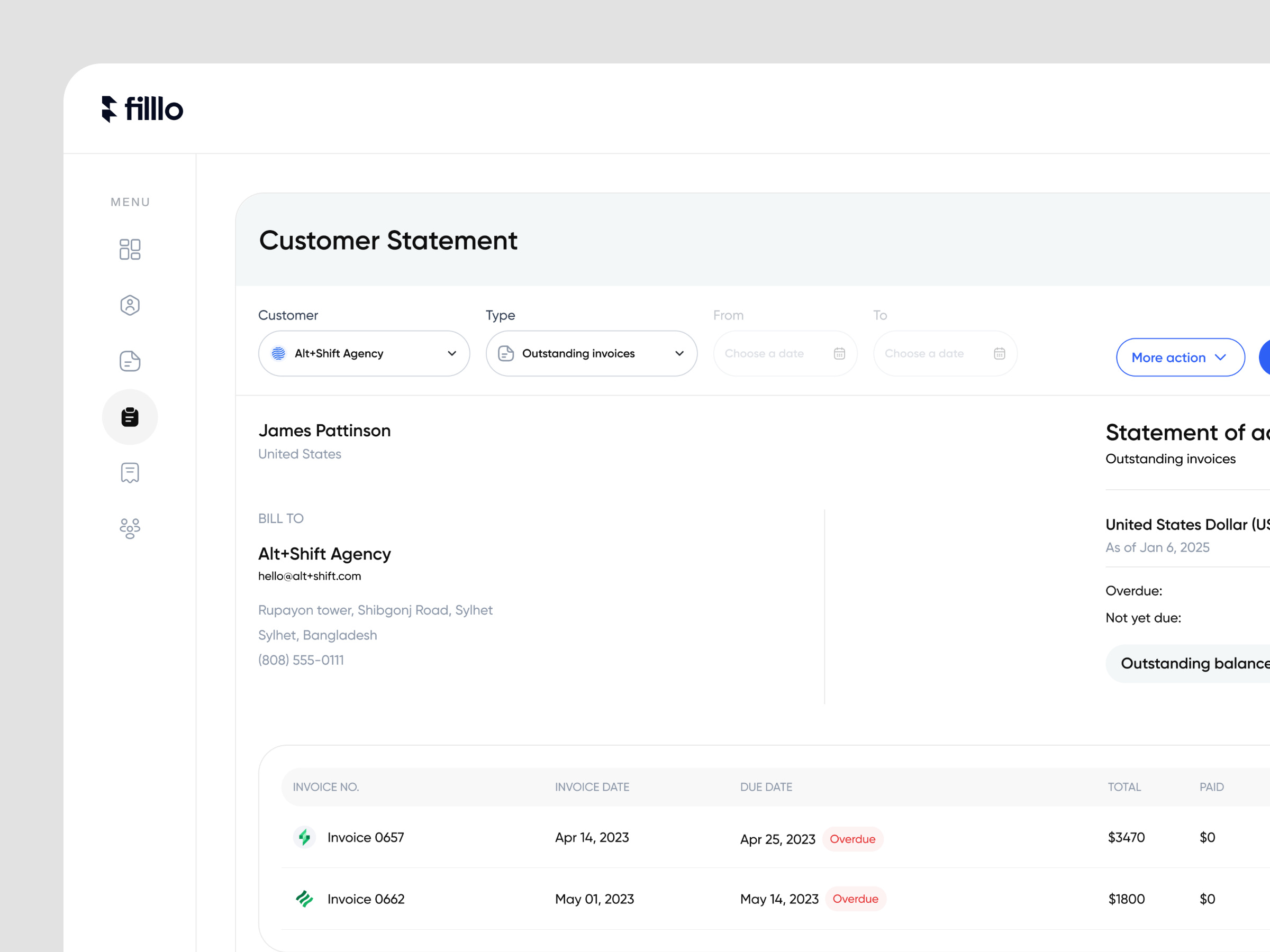Filllo Money Management - Customer Statement. by Filllo Design Agency on Dribbble