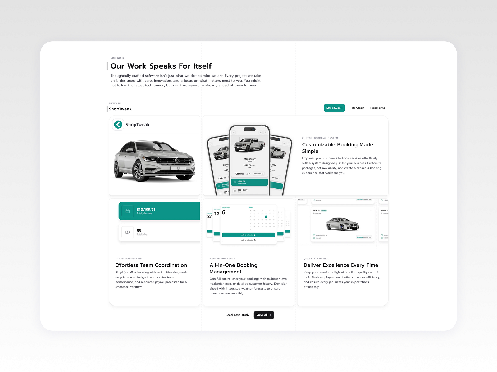 Software Development Company Web Design - Case Study Component by ...