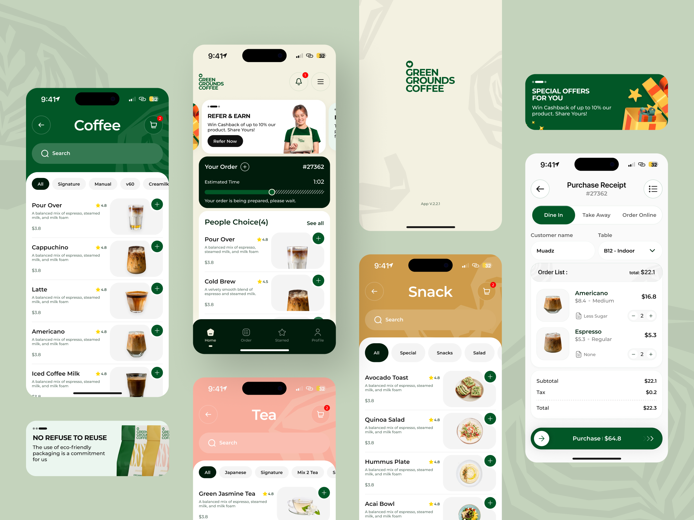 Green Grounds Coffee - Point of Sales (Cafe POS system) by SlabPixel ...