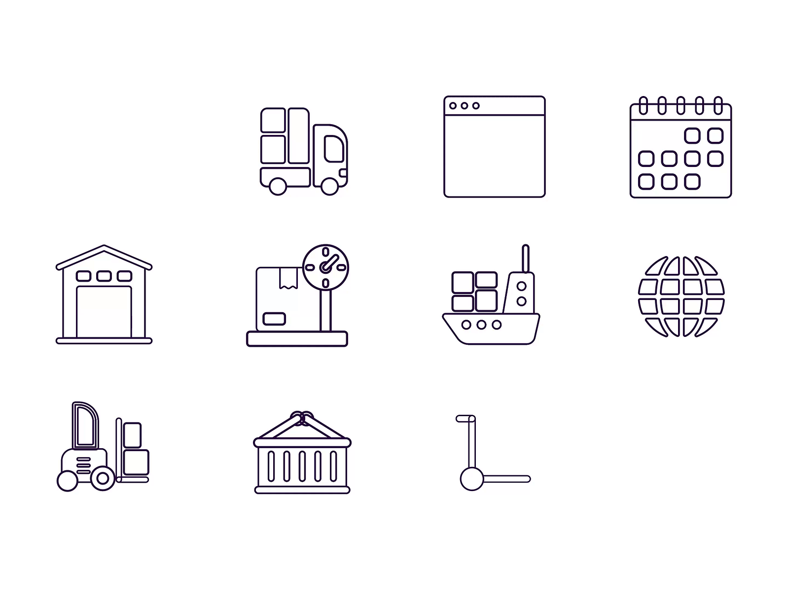 Shipping 2d Icons Set Animation by DigitalCrocs on Dribbble