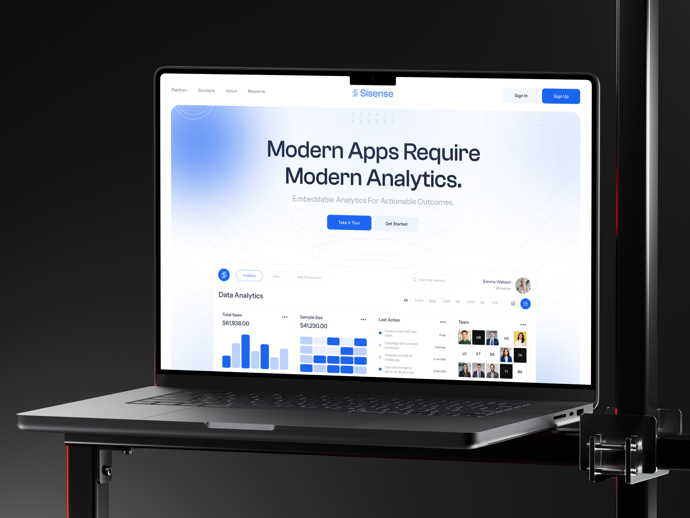 Sisense - A Data Analytics Website by Abdur Razzak on Dribbble