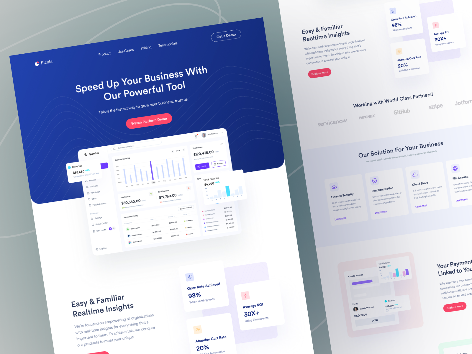 Fintech SaaS Landing Page by ARC Digital Agency on Dribbble