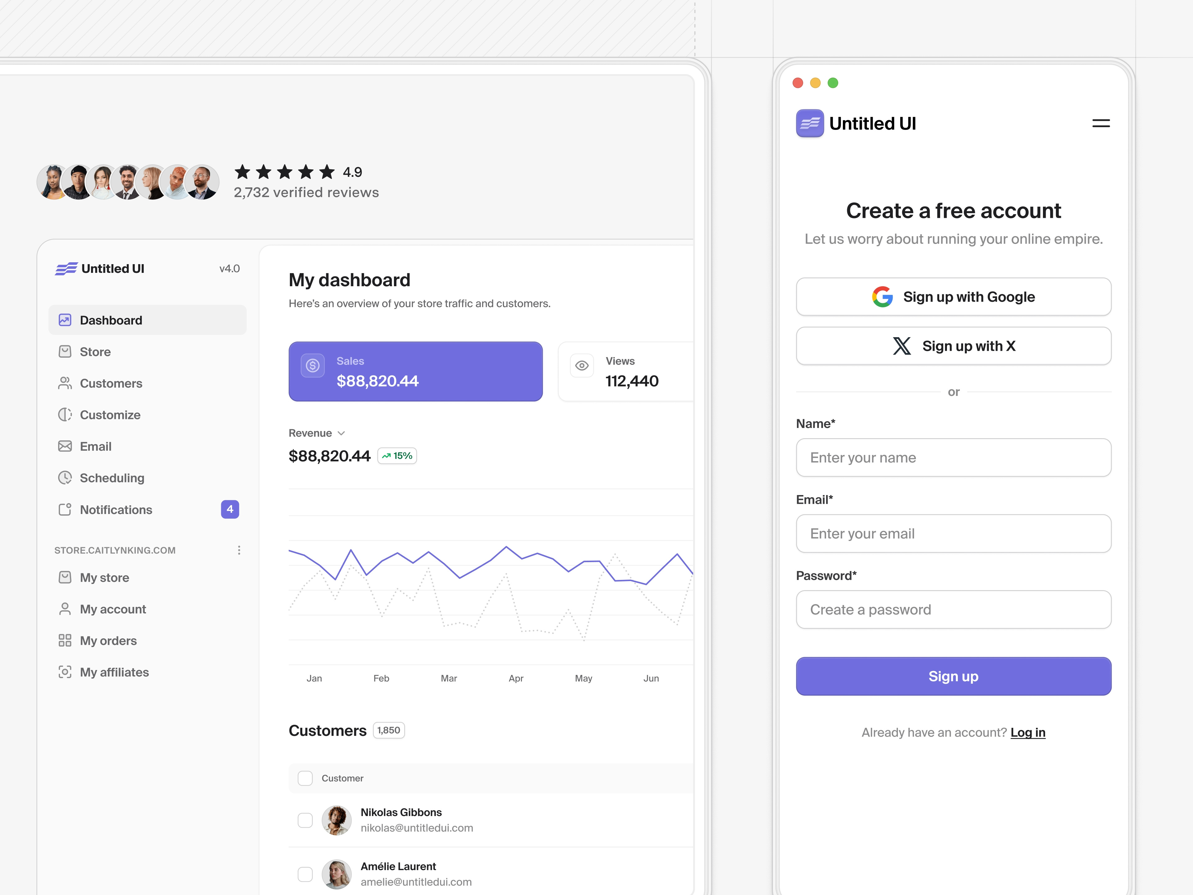 Create a free account — Untitled UI by Jordan Hughes® on Dribbble