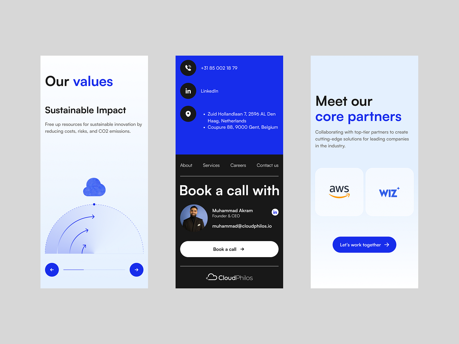 CloudPhilos. Mobile Adaptation by Obriy Design Büro on Dribbble