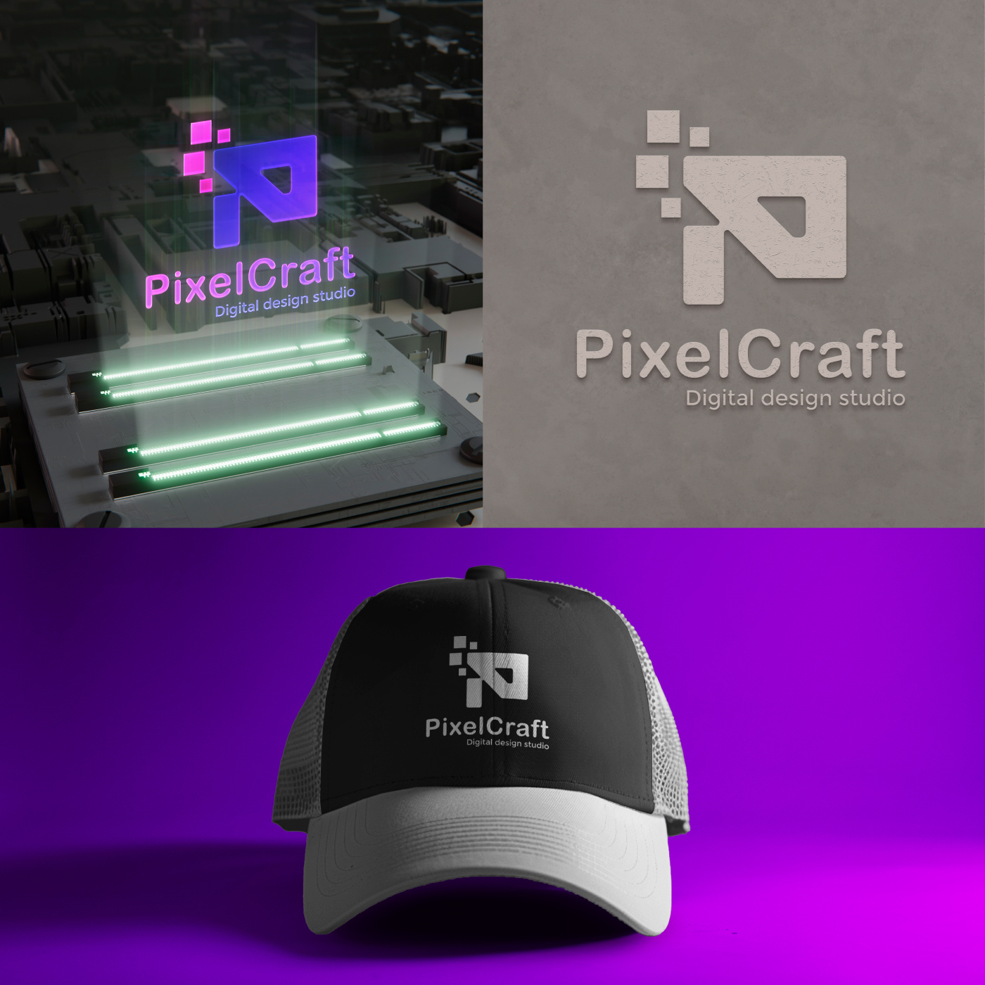 PixelCraft: Innovative Digital Design Studio Logo by Rejuar Rahman ...