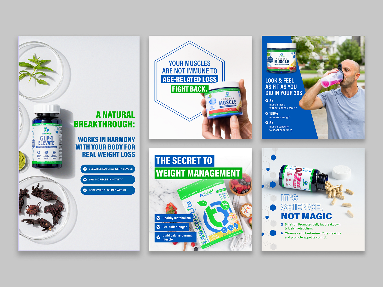 BioTRUST Paid Social Ads by Emma Menkins for Lilo Social on Dribbble