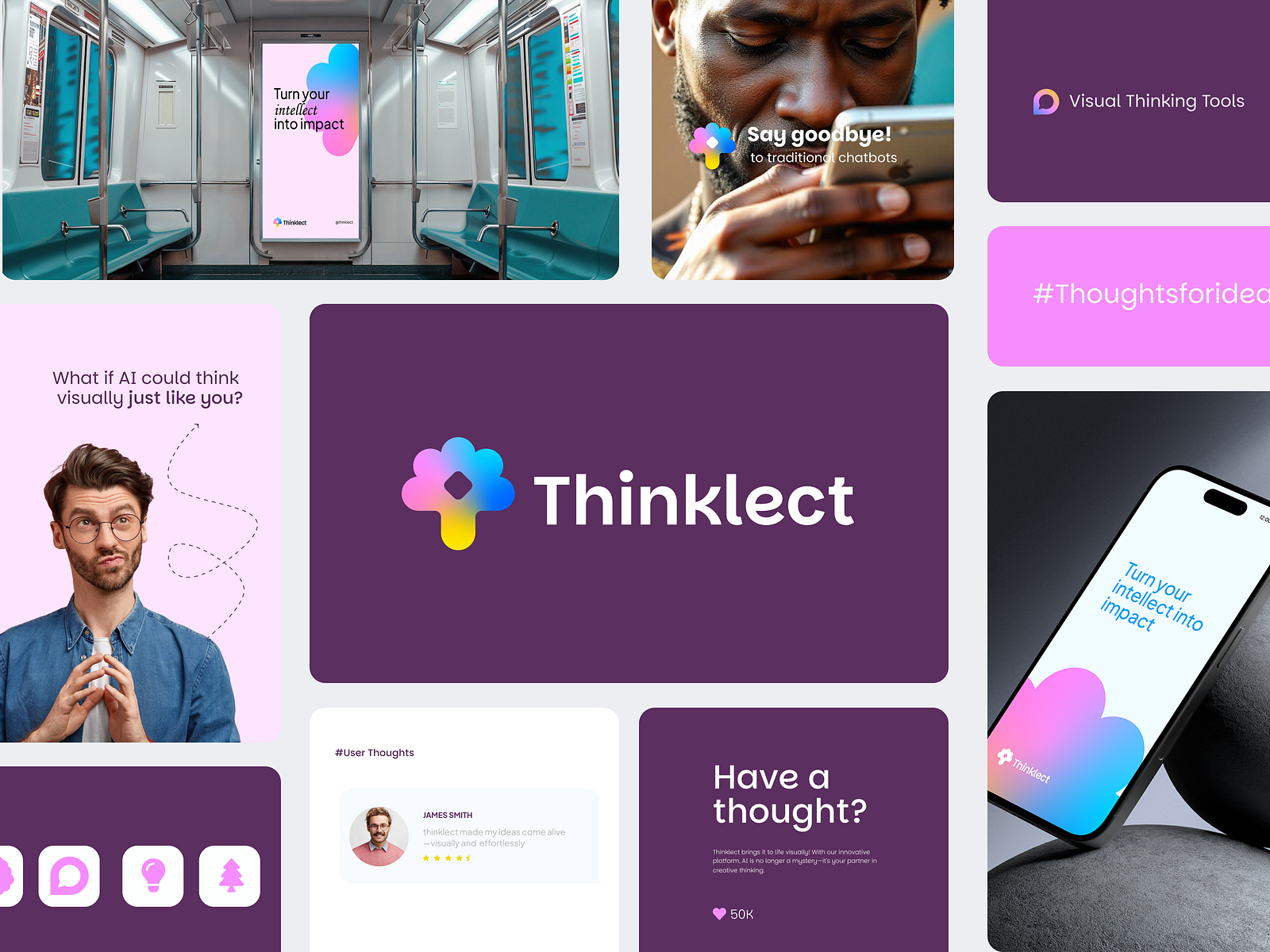 Logo, Modern, AI Chatbot, Thinking, Thoughts, Brain, T logo by Ahmed ...