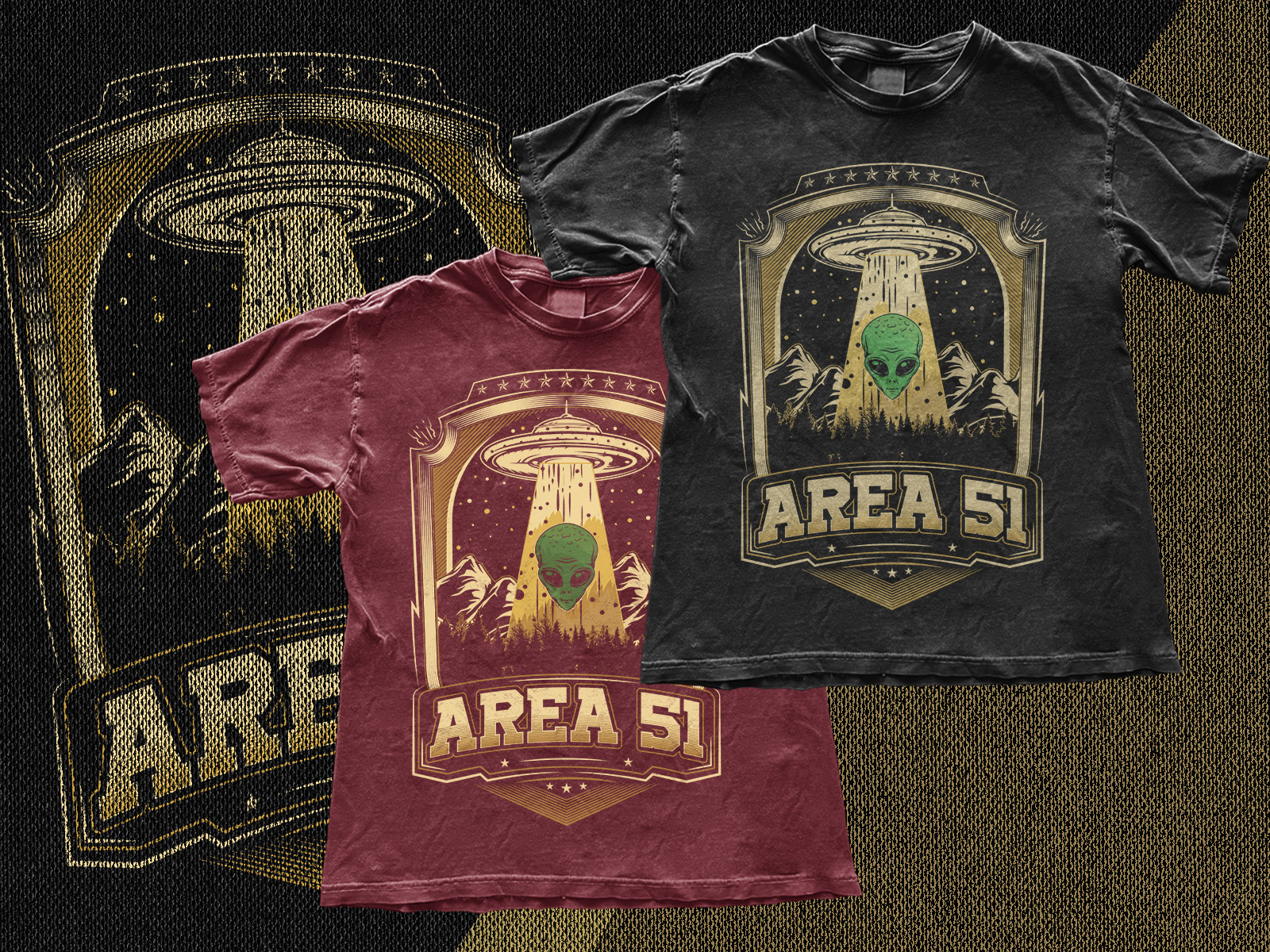 Area 51 Custom T Shirt by HNS Graphics on Dribbble