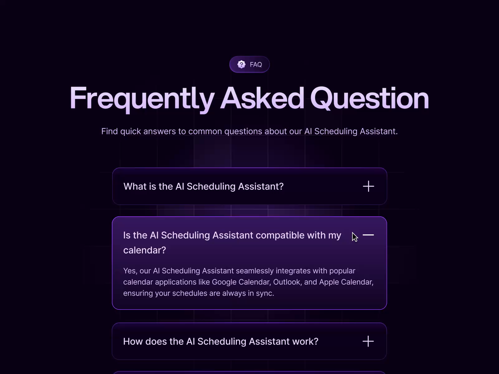 Starvy - AI SaaS Website FAQ Section by Illiyin Studio on Dribbble