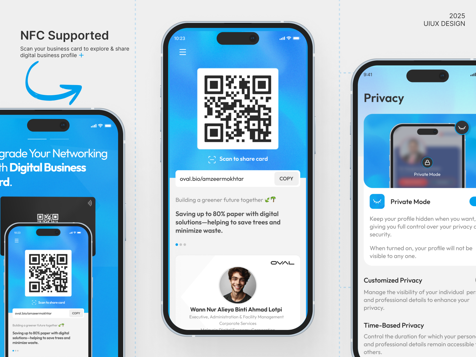 OVAL Digital Identity Business Card - Mobile Application Design by ...