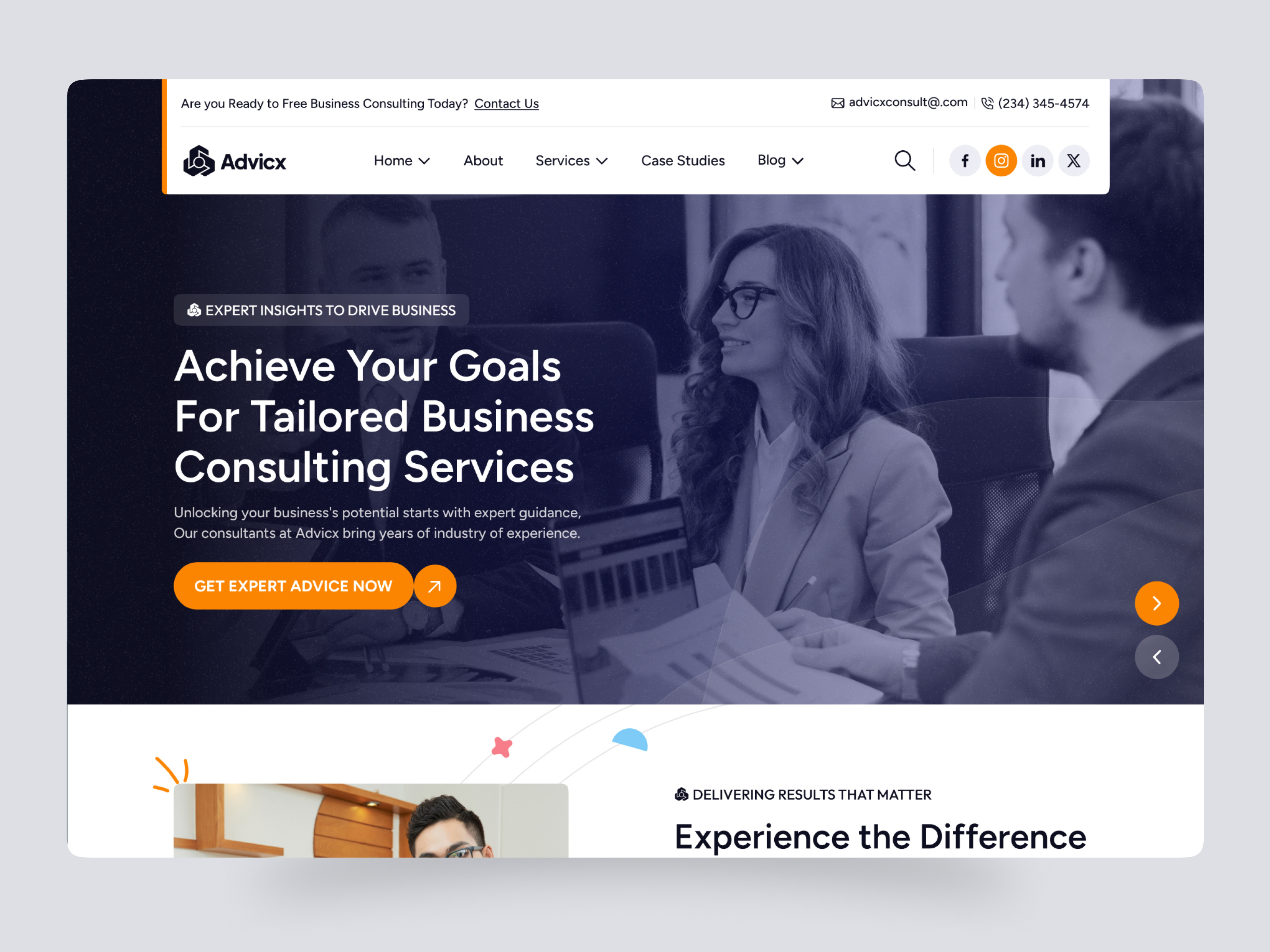 Business Consulting Company Website by FleexStudio | Web Design Agency on Dribbble