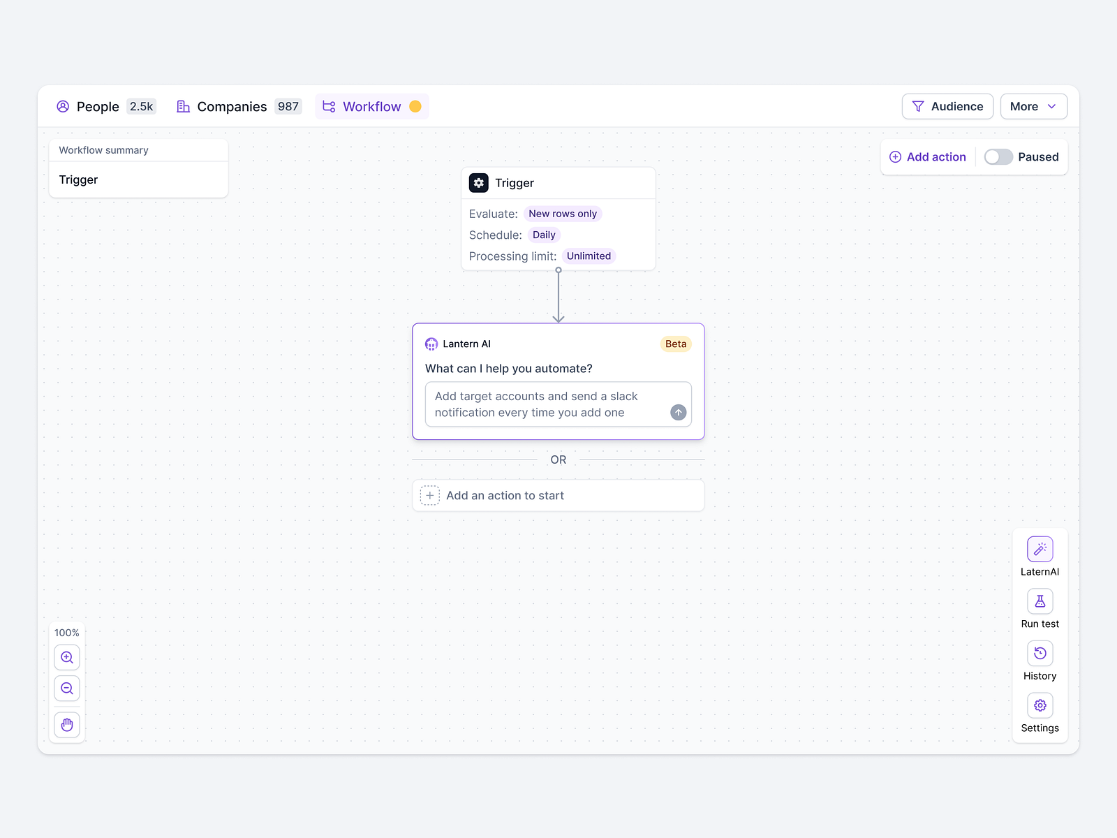 Workflow builder - Empty State by Eugen Eşanu on Dribbble
