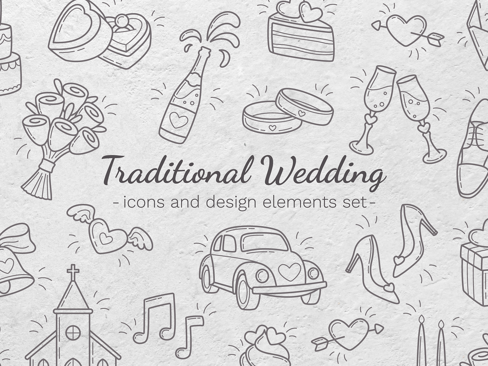Traditional Wedding - Icon Set by Panna Limon on Dribbble