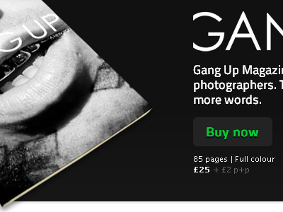 Gang Up Magazine website by Paul Burgess on Dribbble