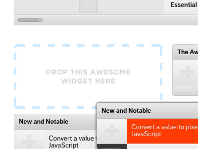 Sortable Widgets by Chris Wallace on Dribbble