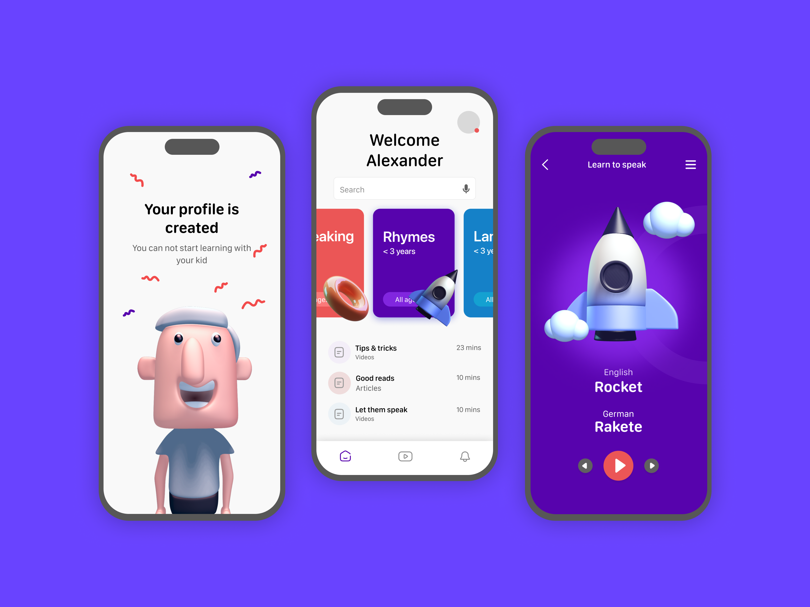 Learning app for kids | Mobile app design by Ashish on Dribbble