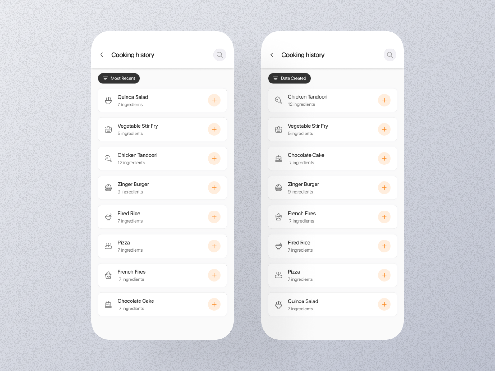 Cooking History Mobile App Ui by UI Ants on Dribbble