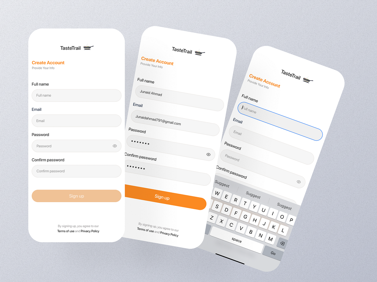 Create Account Mobile App Ui by UI Ants on Dribbble