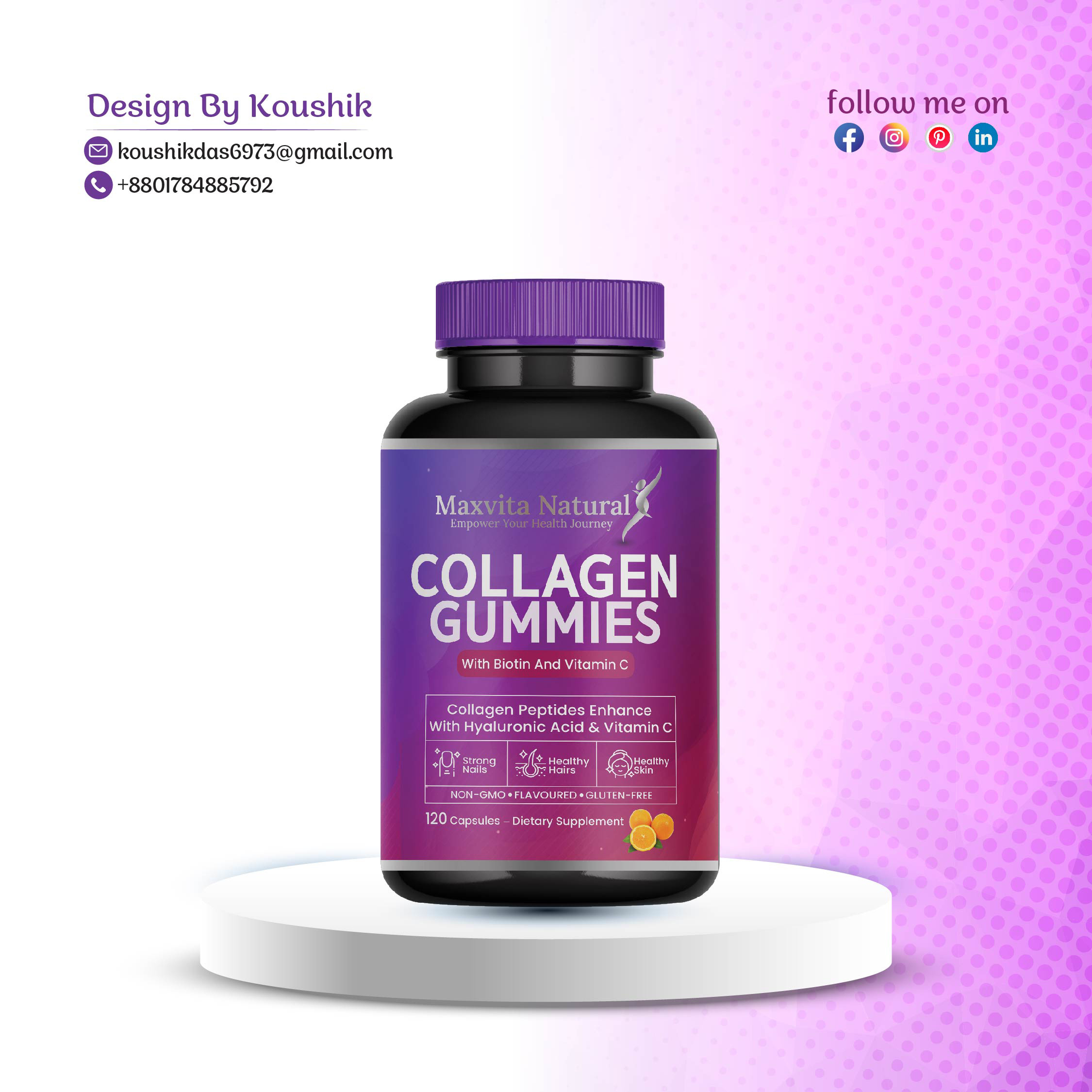 Collagen Supplement Label Design by Koushik Das on Dribbble