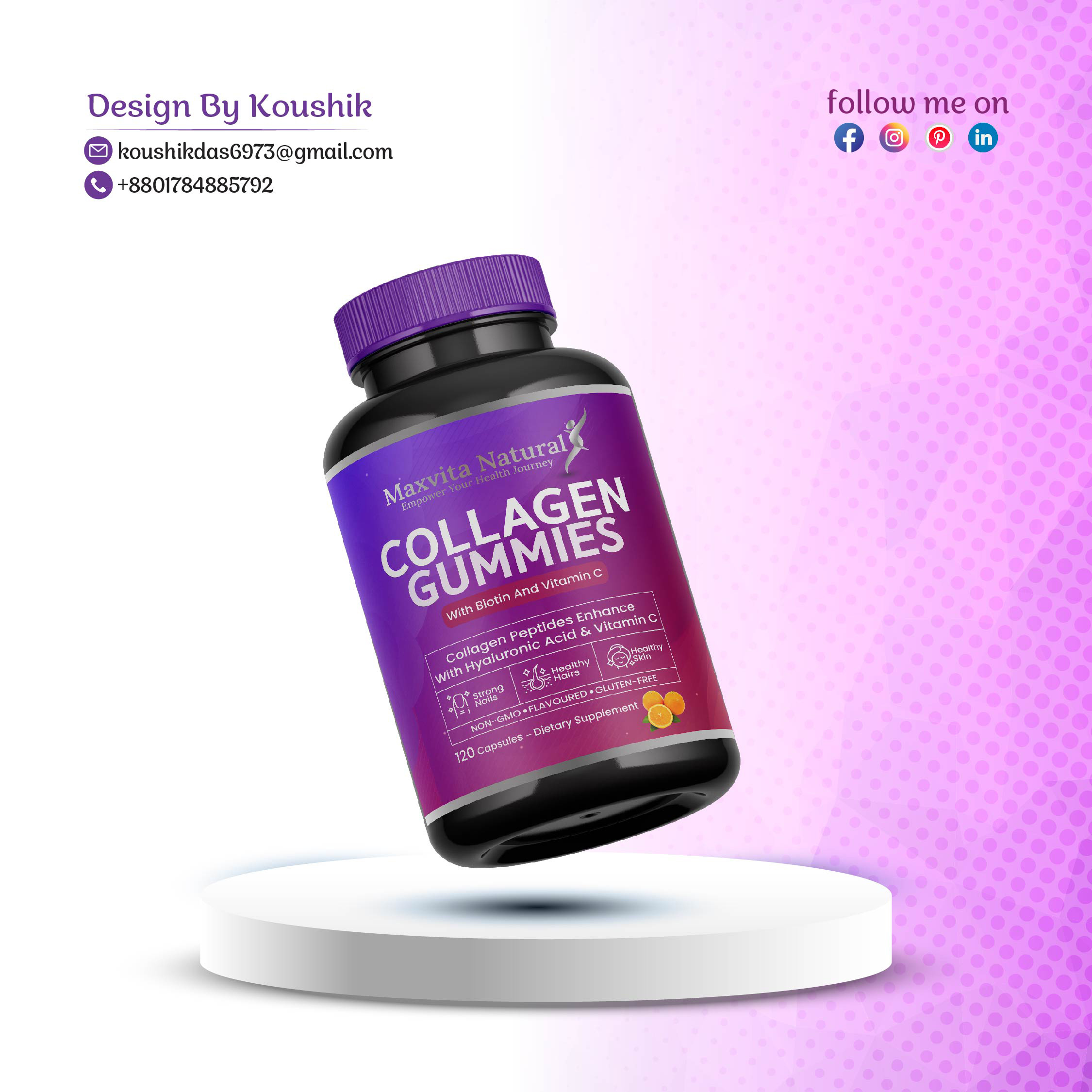 Collagen Supplement Label Design by Koushik Das on Dribbble