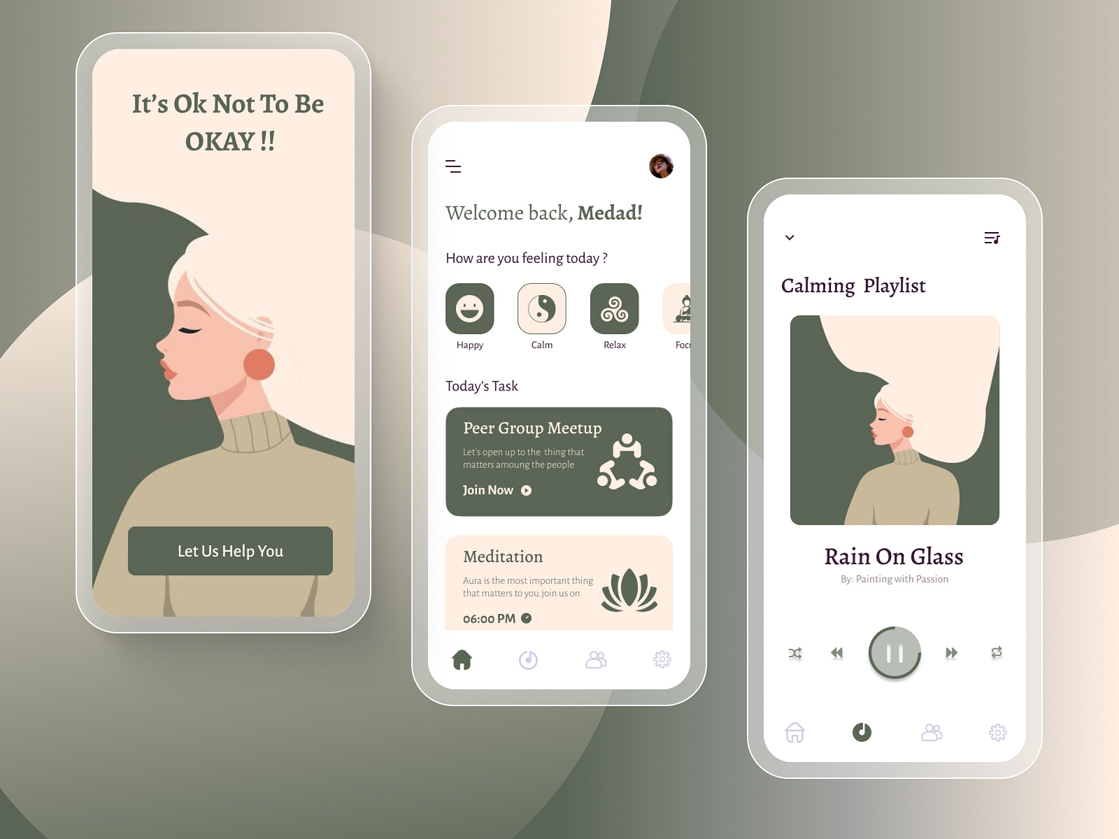 Mental Health & Wellness App UI Design by Nedux on Dribbble