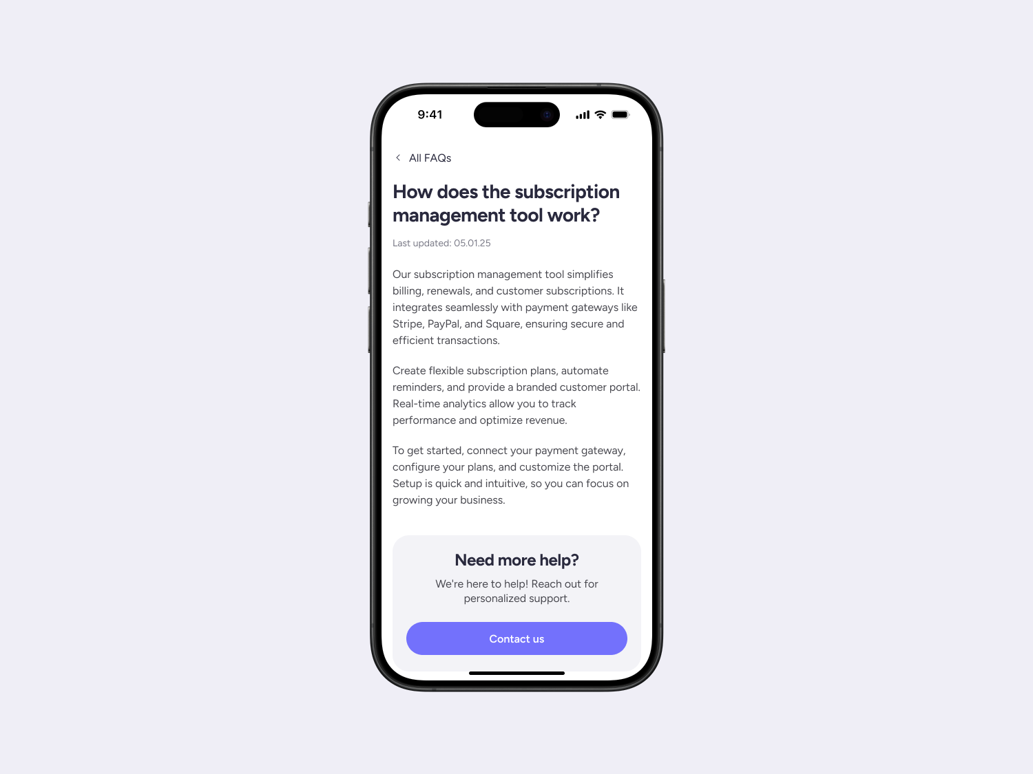 FAQ Reply View UI Design by Pedro Reyes on Dribbble