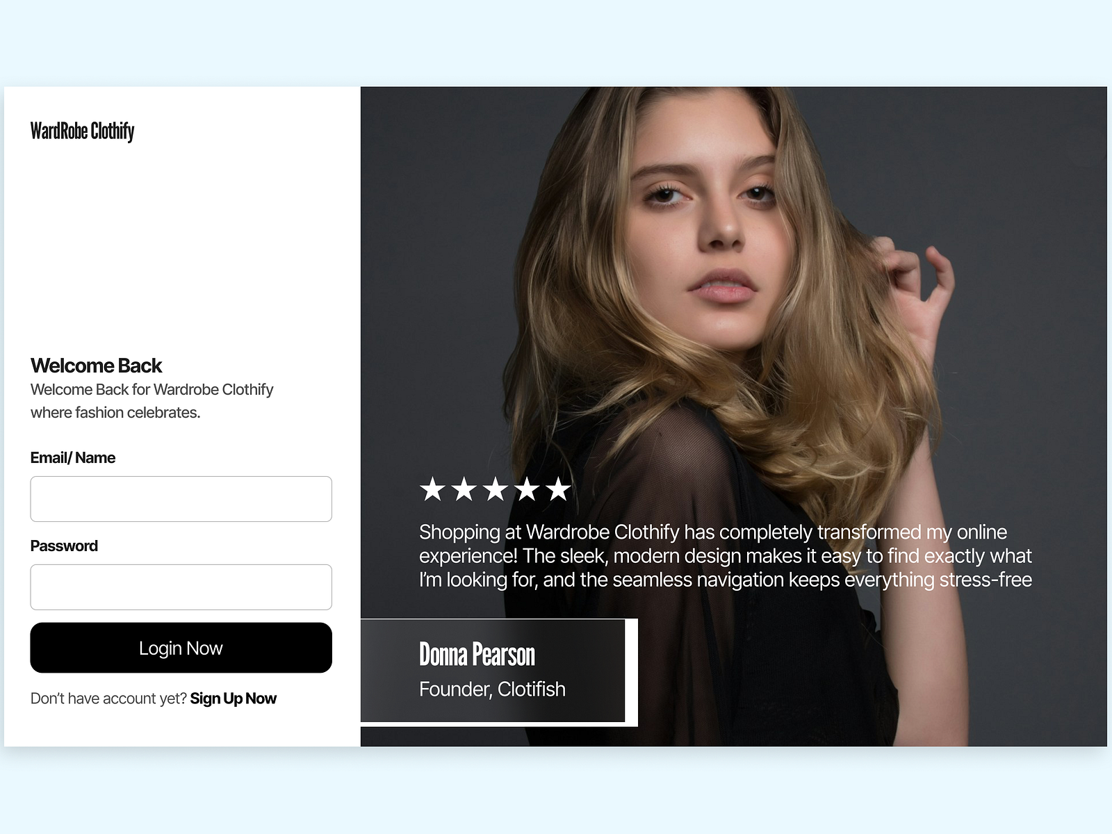 Clean & Minimalist Login Page for E-commerce by Aniketh on Dribbble