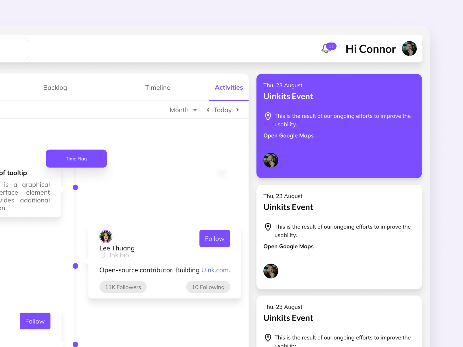 Timeline Dashboard - SaaS Project Management by Gabriel Pana on Dribbble