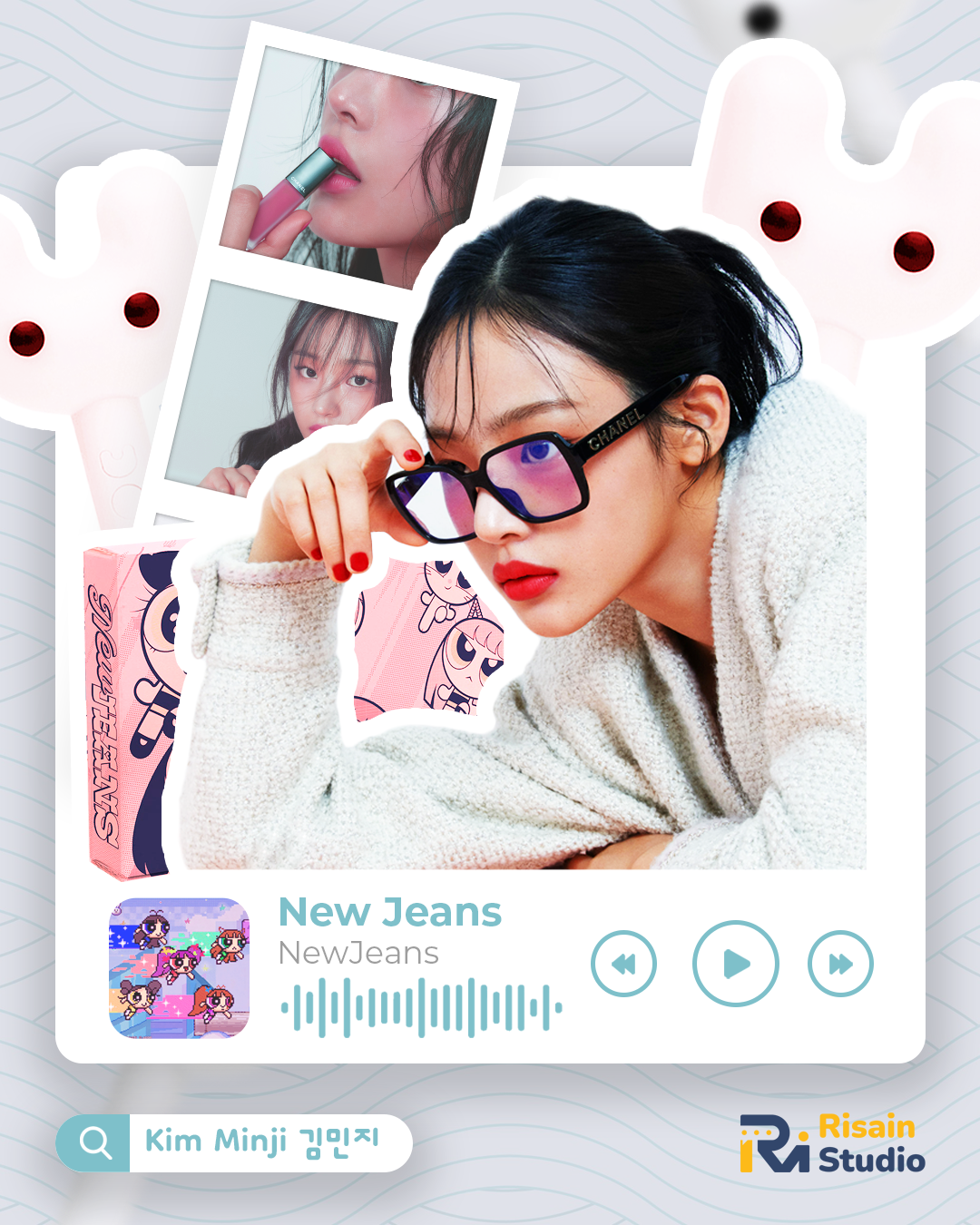 My Fan Design for Kpop Idol (Minji from Newjeans) by Rionaldi Wijaya on ...