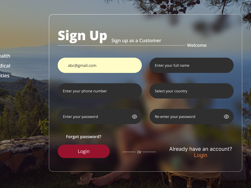 sign up page design by Muhammad Amir Farhan on Dribbble