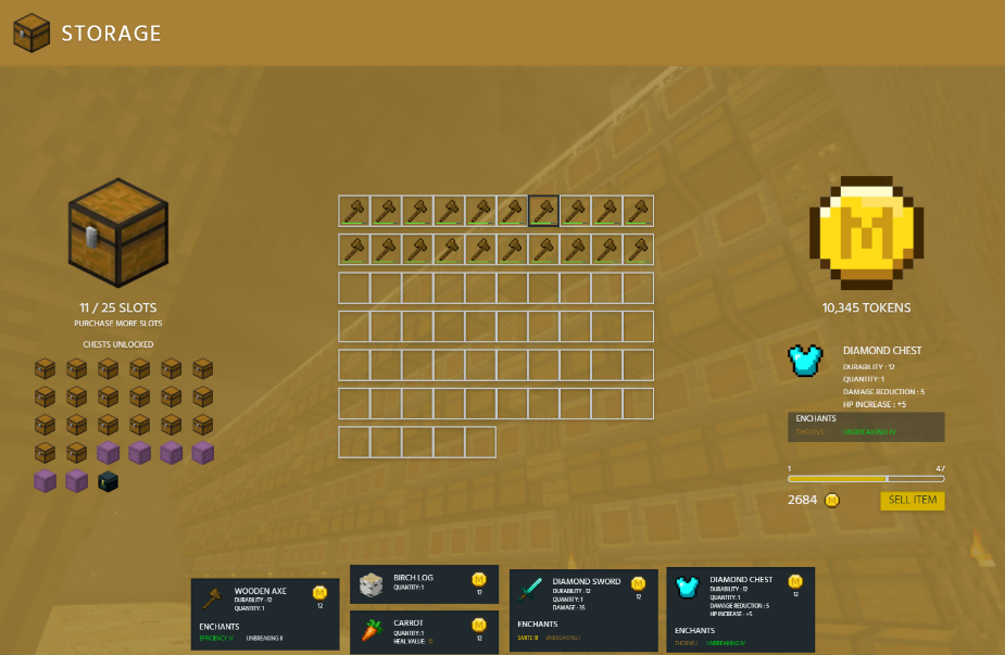 Minecraft Idle - Mockup by Anthony on Dribbble