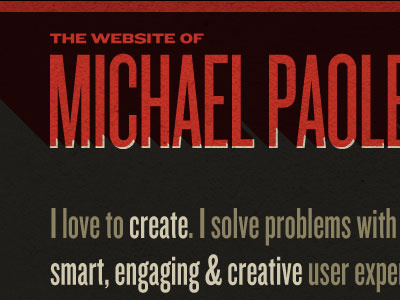 My Site by Michael Paoletti on Dribbble